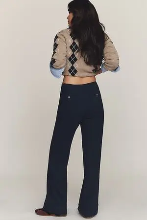 Maeve Knit Cuffed Flare Pants
