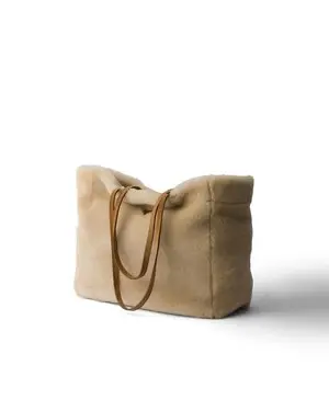 Prada Shearling Tote Bag