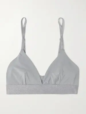 CDLP Stretch-tencel Lyocell Soft-cup Triangle Bra - Gray
