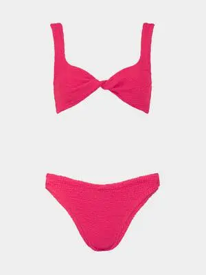 Hunza G Juno Bikini Set - Metallic Raspberry