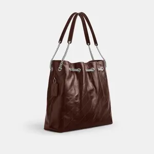 COACH OUTLET Coach Evelyn Large Quilted Shoulder Bag - Silver/maple