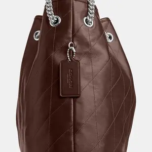 COACH OUTLET Coach Evelyn Large Quilted Shoulder Bag - Silver/maple