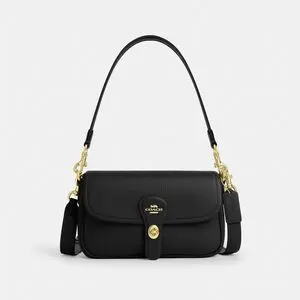 COACH® Hadley Shoulder Bag - Pebbled Leather/gold/black