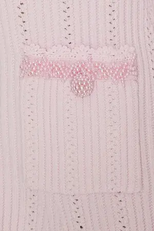 SELF-PORTRAIT Pearl Trim Mini Dress