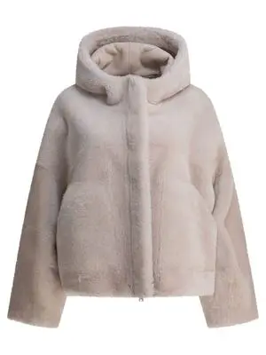 BLANCHA Shearling Jacket - White