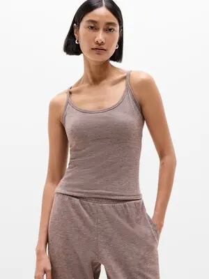 Athleta Sunday Rib Cami - Chocolate Brown Heather