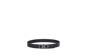 FERRAGAMO Reversible Grained Leather Belt