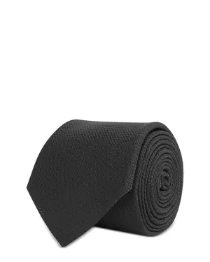 REISS Ceremony Textured Tie - Black
