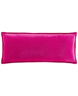 SURYA Cotton Velvet Lumbar Pillow - Rose