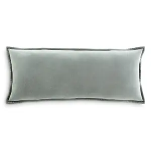 SURYA Cotton Velvet Lumbar Pillow - Sage