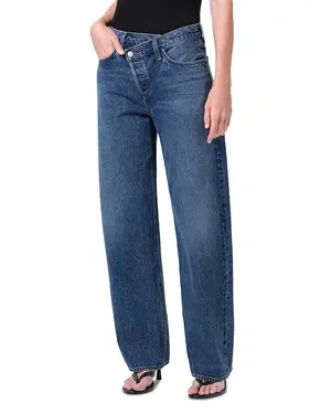 AGOLDE Arc High Rise Straight Crisscross Jeans - Form