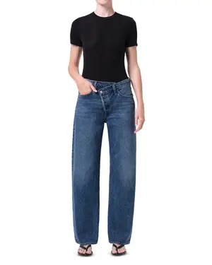AGOLDE Arc High Rise Straight Crisscross Jeans - Form