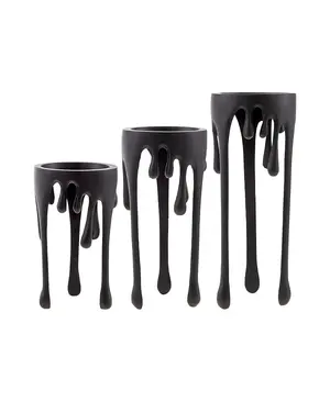 SURYA Castellana Candleholder, Set Of 3 - Black