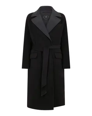 Moose Knuckles Lafleur Wool Blend Long Wrap Coat