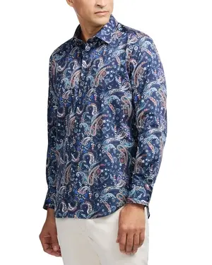 Robert Graham Chandler Printed Long Sleeve Button Front Shirt