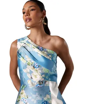 Coast One-shoulder Ruffle Midi Dress