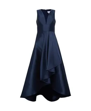 Coast Sleeveless Plunge Waterfall Maxi Dress - Navy