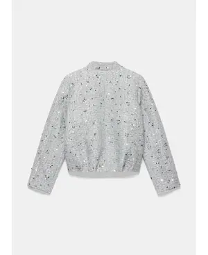 Mint Velvet Sequin Boucle Bomber