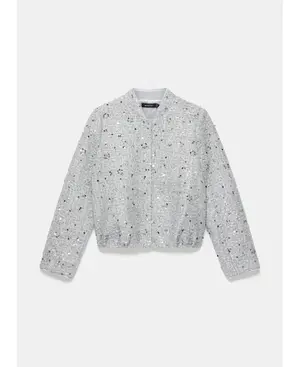 Mint Velvet Sequin Boucle Bomber