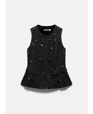 Mint Velvet Embellished Backless Waistcoat
