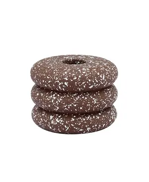 TOV FURNITURE Gabby Speckled Stacked Candleholder Rust