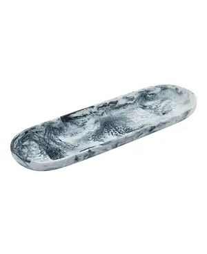 TOV FURNITURE Mera Long Resin Serving Platter - Black And White