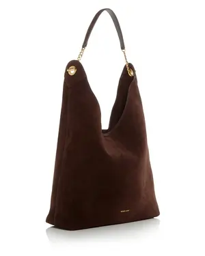 Veronica Beard Jour Suede Shoulder Bag - Espresso