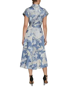 Donna Karan New York Floral Print Shirtdress