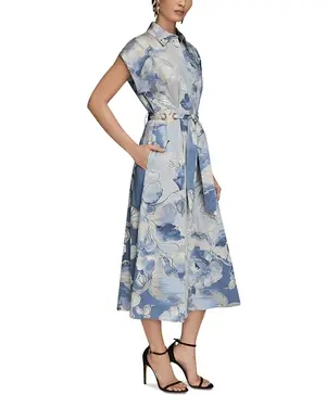 Donna Karan New York Floral Print Shirtdress