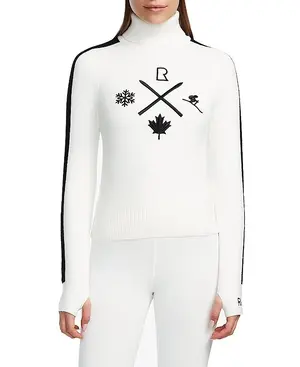 Rudsak Elizabeth Knit Ski Motif Turtleneck - White