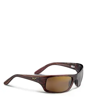 Maui Jim Peahi Wrap Rectangular Sunglasses