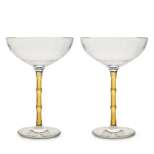La DoubleJ Bamboo Coupe Glass, Set Of 2
