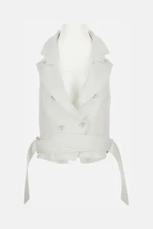 Elisabetta Franchi Double-breasted Vest - Bianco
