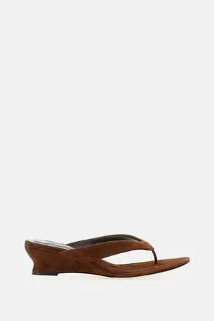 Le Monde Beryl Thong Wedge Sandals - Brown