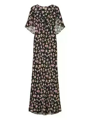 TWINSET Floral-print Maxi Dress - Black