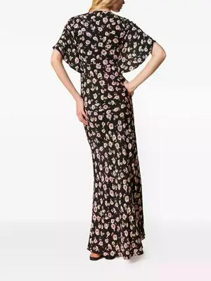 TWINSET Floral-print Maxi Dress - Black