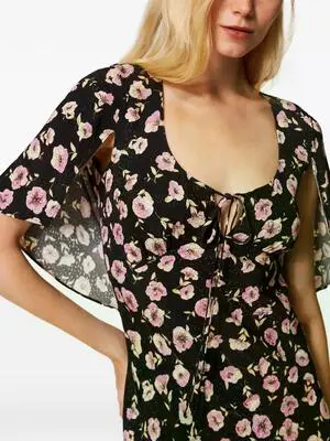 TWINSET Floral-print Maxi Dress - Black