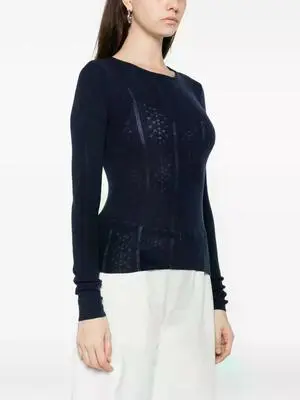 HERSKIND Knit Long-sleeved T-shirt - Blue