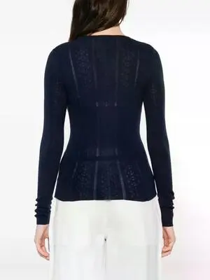 HERSKIND Knit Long-sleeved T-shirt - Blue