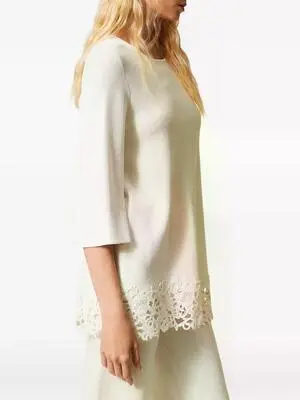 TWINSET Lace Trim Maxi Blouse