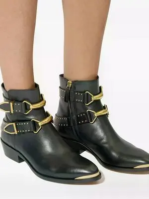 Isabel Marant Étoile 35mm Zalya Studded Boots - Black