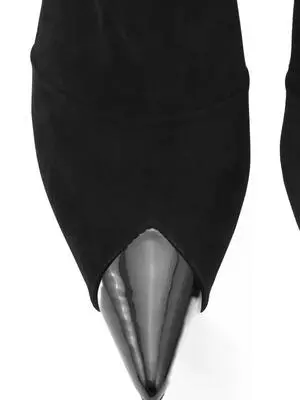 ROTATE BY BIRGER CHRISTENSEN Pointed-toe Suede Boots - Black