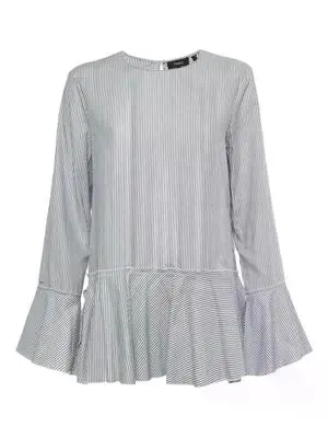 Theory Striped Long-sleeve Top