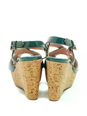 FERRAGAMO Peep-toe Wedge Sandals