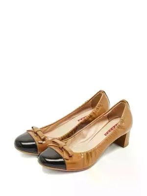 Prada Cap-toe Bow Pumps