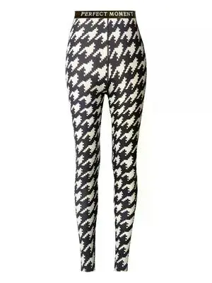 Perfect Moment Houndstooth Base Layer Leggings - Black