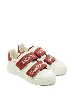 Dolce & Gabbana Leather Logo-strap Sneakers