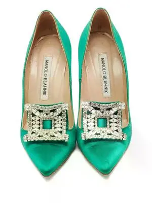 Manolo Blahnik Borlak Crystal Pumps