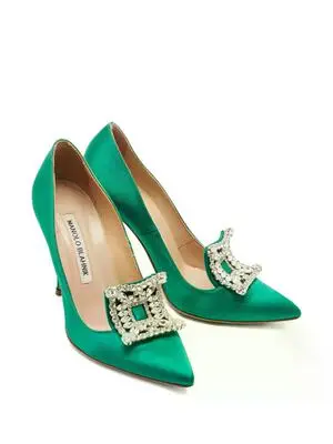 Manolo Blahnik Borlak Crystal Pumps
