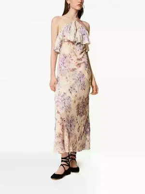 TWINSET Floral-pattern Velvet Dress